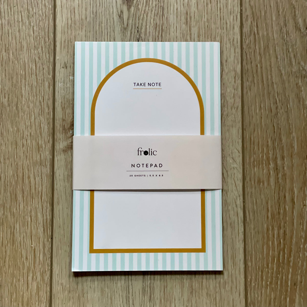 Large Stripe "Take Note" Notepad - Frolic – Salt & Honey Market