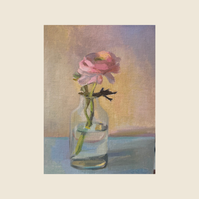 "February Ranunculus" - Original Painting - New Beginnings Art Show