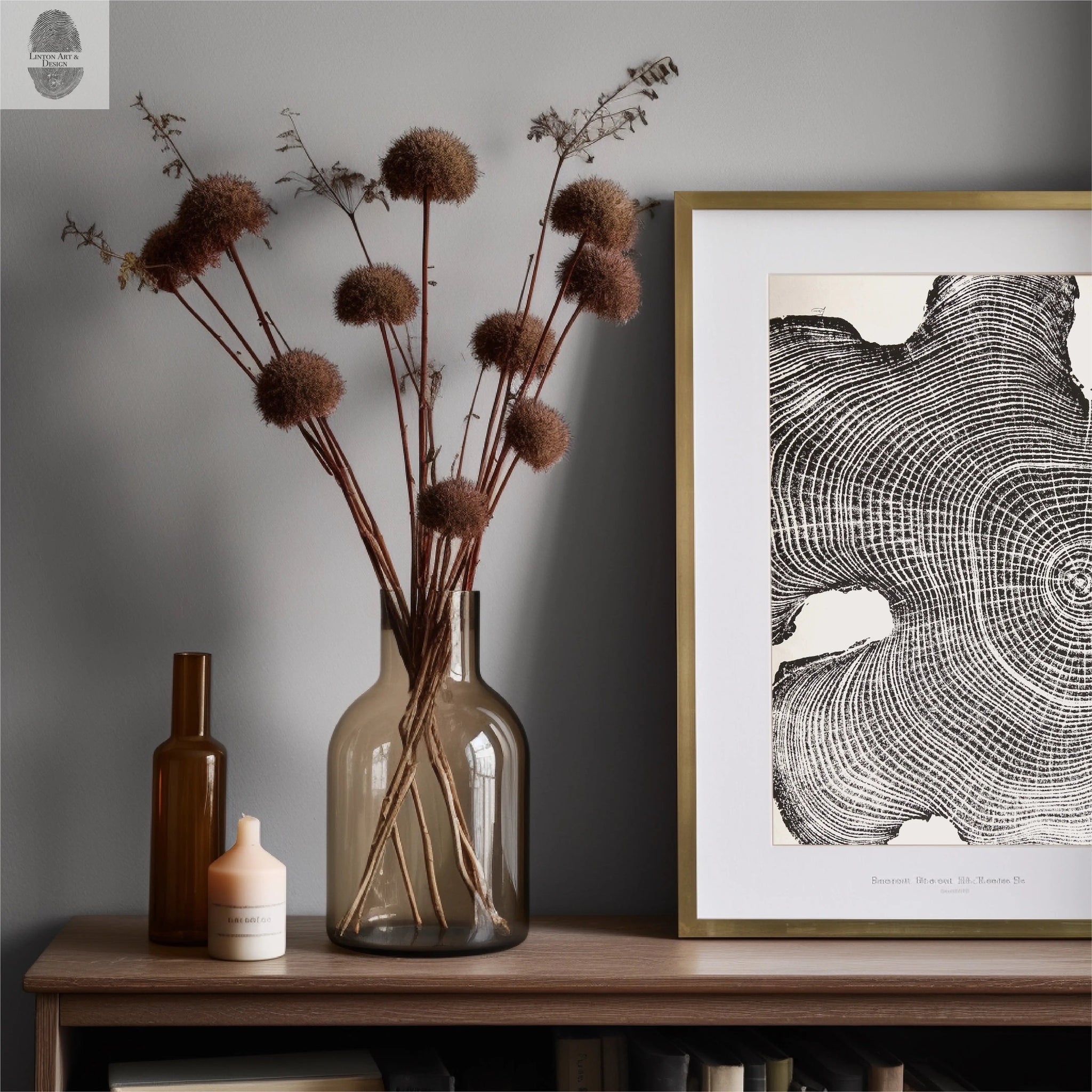 Ohio Locust, Cropped, Limited Edition tree print 12x16 inches. Hand pr